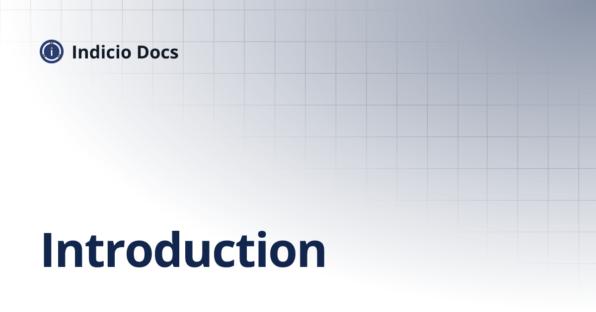 Introduction | Indicio Docs